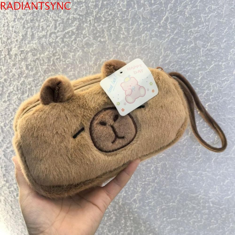 Radiantsync Capybara Plush ปากกากระเป๋า,ขนาดใหญ่ความจุสัตว์ Capybara Plush ดินสอ, นักเรียนเขียน ...