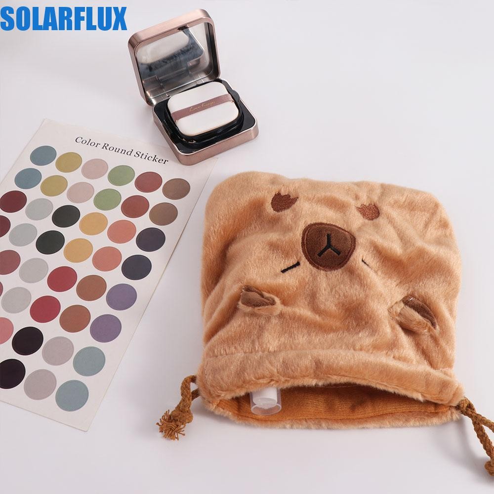 Solarflux Capybara กระเป๋าตุ๊กตา,สัตว์ขนาดใหญ่ความจุ Capybara Drawstring Bag, Kawaii ตุ๊กตา ...