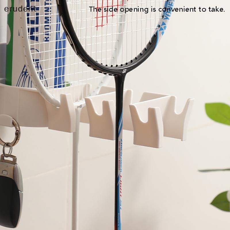 Erudent 1PC Tennis & Badminton Wall Rack ยืนแสดง racket แบบหลายฟังก ...