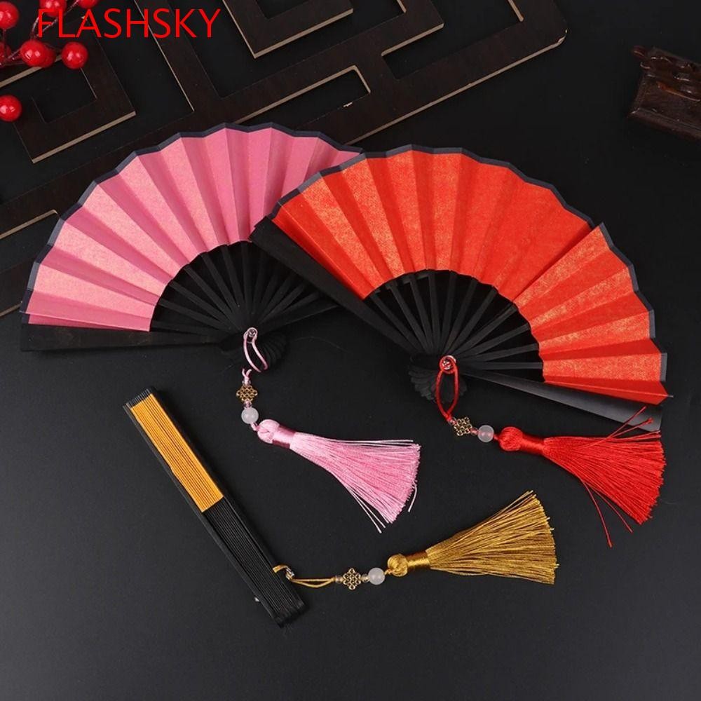 พัดลมพับ FLASHSKY, พัดลม Hanfu ขนาดเล็ก 4 นิ้ว, เครื่องประดับตกแต่งงาน ...