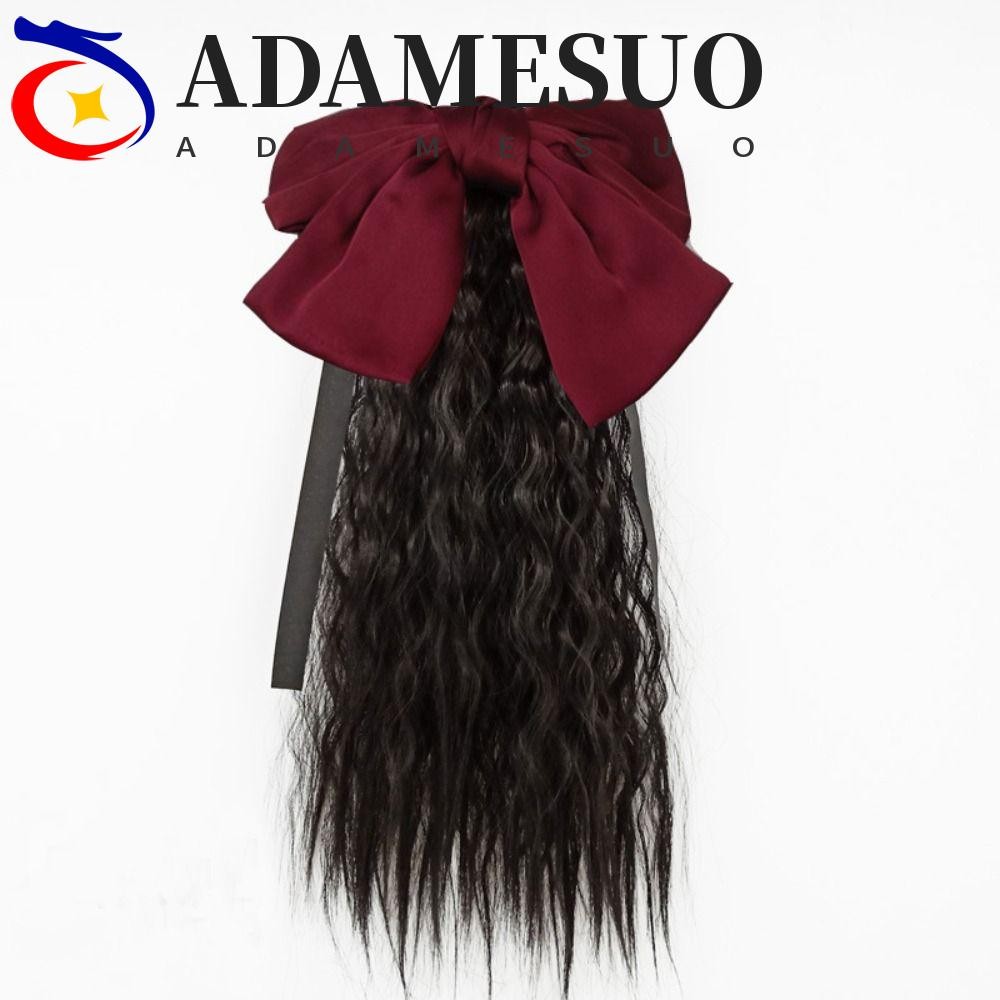 Adamesuo สีแดง Bows Knot หางม้าปาร์ตี้เท็จนุ่มเด็ก Headwear ของขวัญวันเกิดเด็กสาวตกแต่งเจ้าหญิง ...