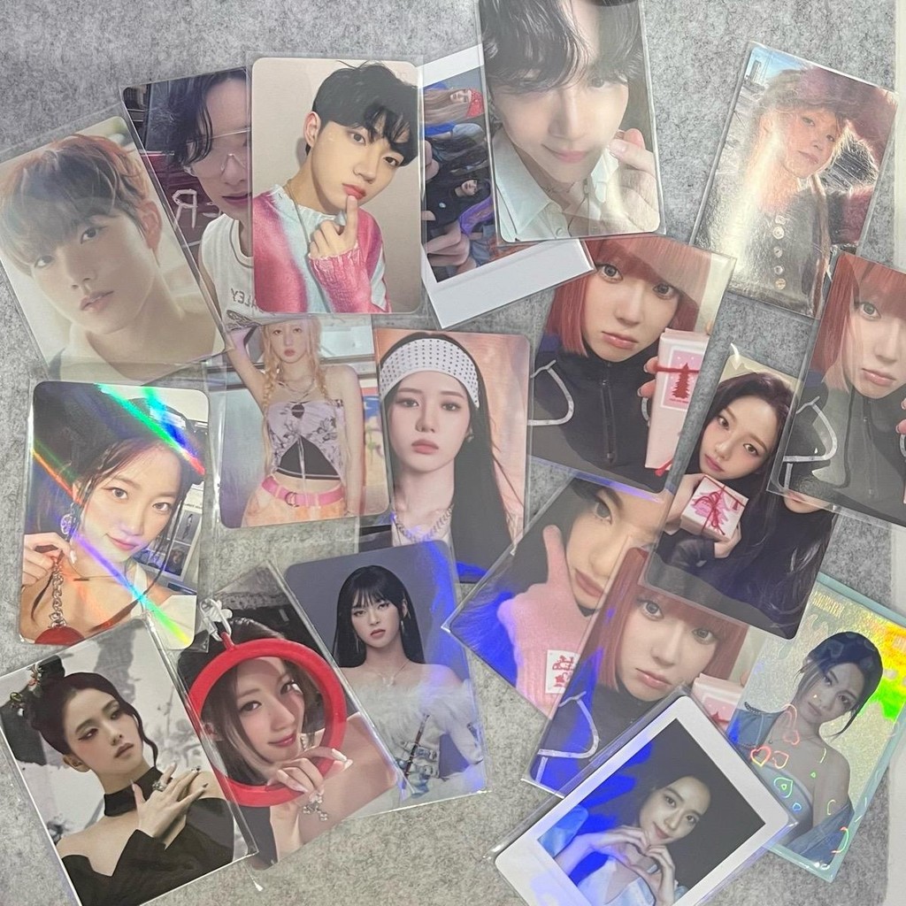 การ์ดสะสมถุงของขวัญ การ์ดรูปถ่ายมุมมนผสมสลัดกลุ่ม K-POP ทั้งหมด (Babymonster, BLACKPINK, BTS ...