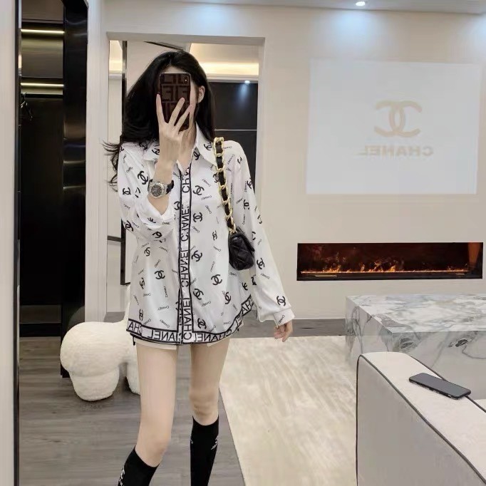 กลางความยาวอารมณ์ด้านบนเสื้อแขนยาว C poloC หลวม UG91 | Shopee Thailand