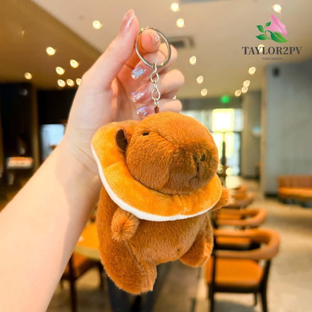 Taylor2pv ตุ๊กตาสัตว์จี้, Toast ตลก Capybara Key แหวน, Creative Red-hot ...