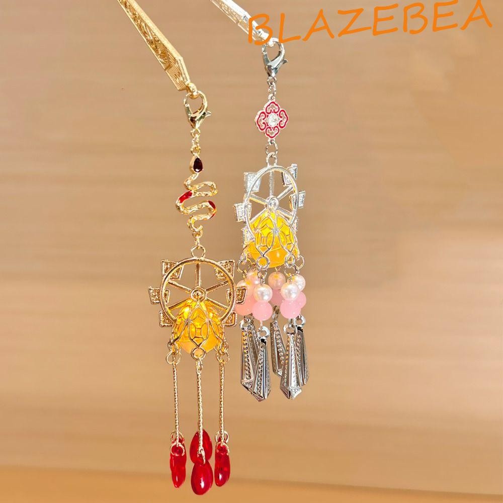 Blazebea กิ๊บโคมไฟ, ไฟ LED พู่ติดผมเรืองแสง, ส้อมผมหรูหราสไตล์จีนสไตล์โบราณ Hanfu กิ๊บติดผมหญิง ...