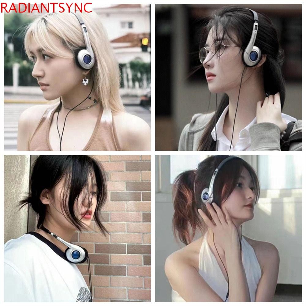 Radiantsync ชุดหูฟังย้อนยุค, หูฟัง Over Ear Millennium Wind Y2K, เอียร์บัดคลาสสิกวินเทจบุคลิกภาพ ...