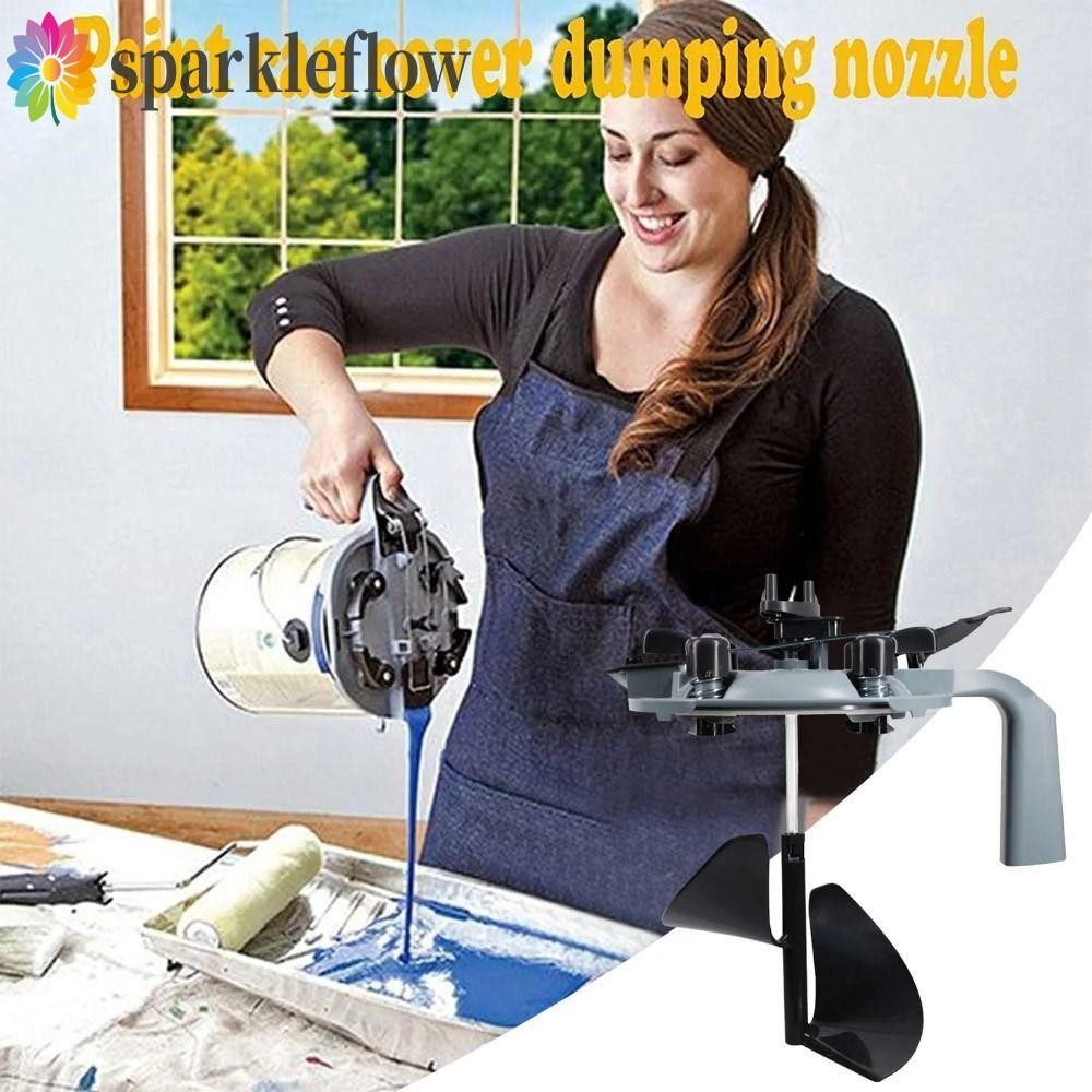 Sparkleflow เครื่องผสมฝากระป๋องสี, ฝาครอบผสมสีด้าม 1L/4L, เครื่องมือสี Universal Mess-Free ABS ...