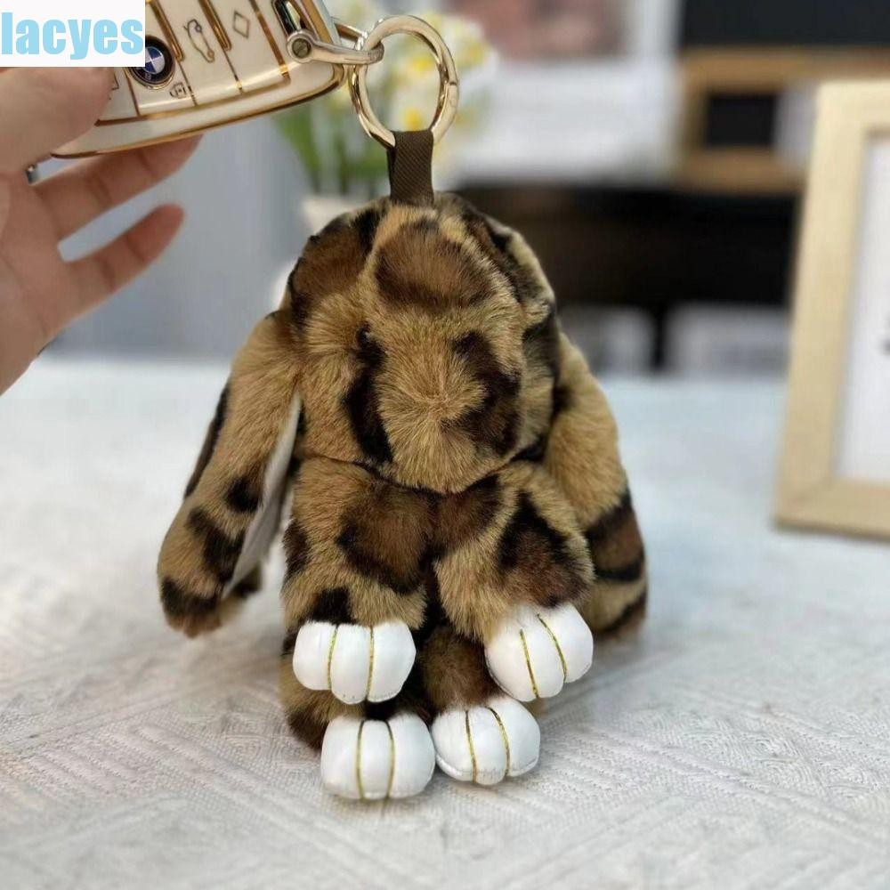 Lacyes Pluff Bunny พวงกุญแจ, แฟชั่น Fluffy Play Dead ตุ๊กตากระต่าย, จี้ ...