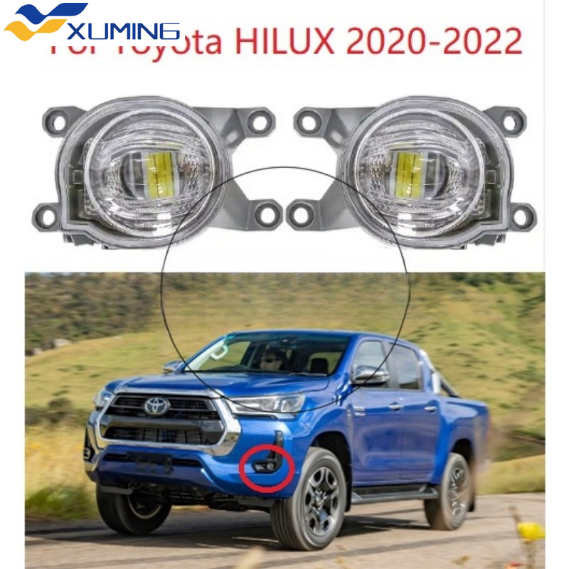 XM โคมไฟกันชนหน้าไฟตัดหมอก LED สําหรับ Toyota HILUX 2020 2021 2022 2023 ...