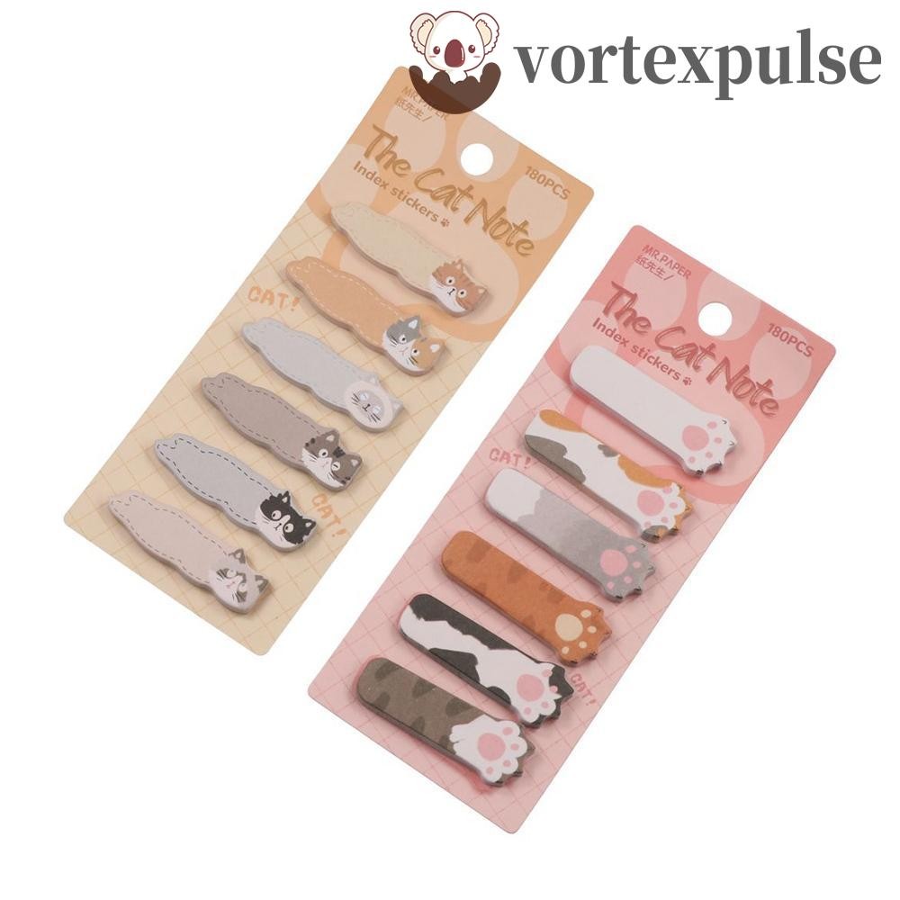 Vortexpulse Cat Index Sticker, Memo Pad การ์ตูน Kitty Index Dividers ...