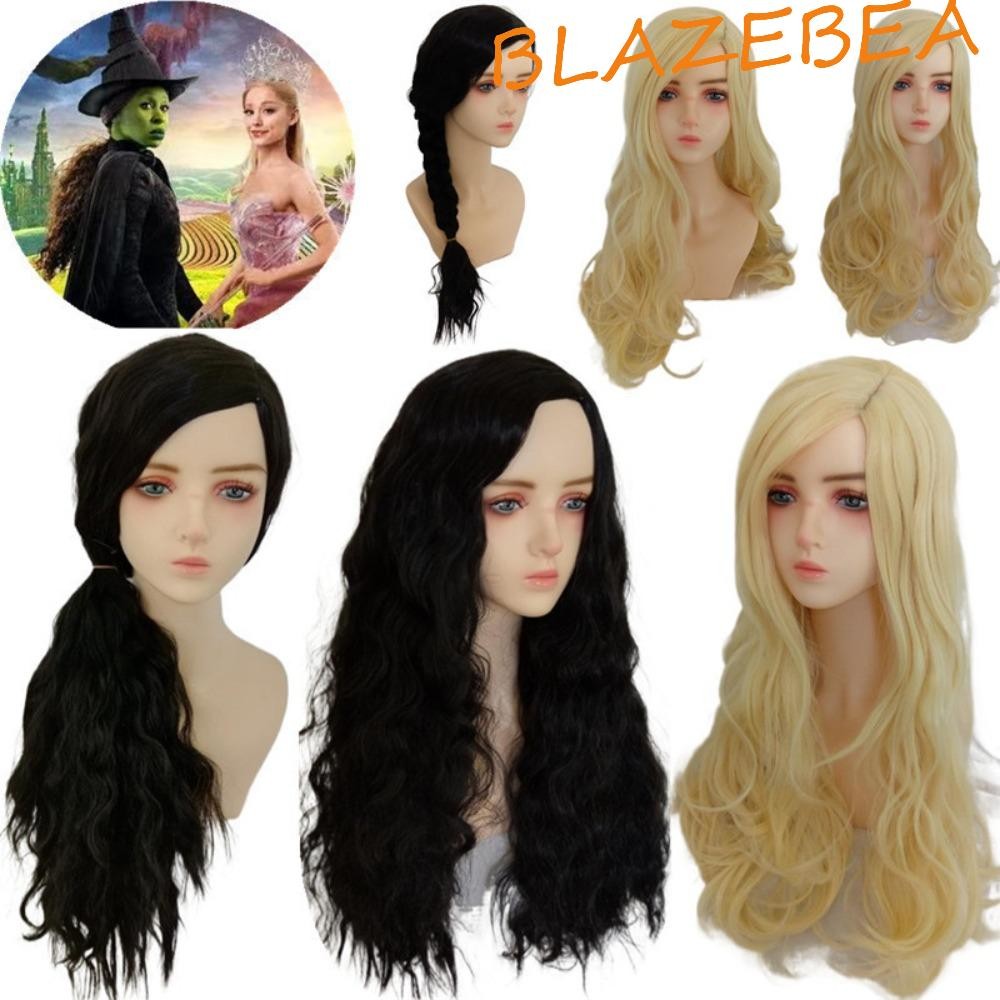 Blazebea ไส้ตะเกียงคอสเพลย์วิกผม,สีบลอนด์วิกผมหางม้า Elphaba Glinda คอสเพลย์วิกผม, Stage แสดง ...