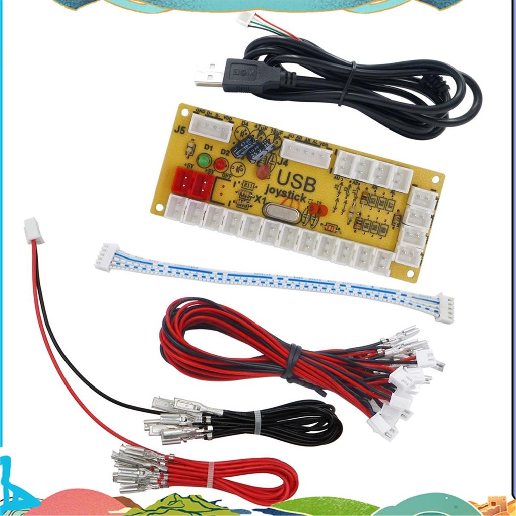 5v LED Zero Delay Board เกมอาเขต USB Encoder ไปยัง PC สําหรับจอยสติ๊ก ...