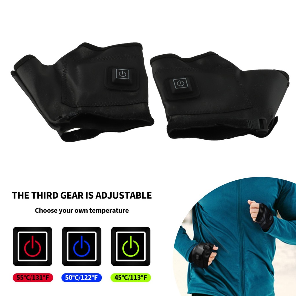 Heated Fingerless Gloves USB Charging Design Suitable for Winter Sports ...