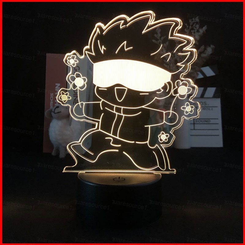 SQ1 Jujutsu Kaisen Night Light อะนิเมะอะคริลิค 3d โคมไฟระยะไกล LED ...