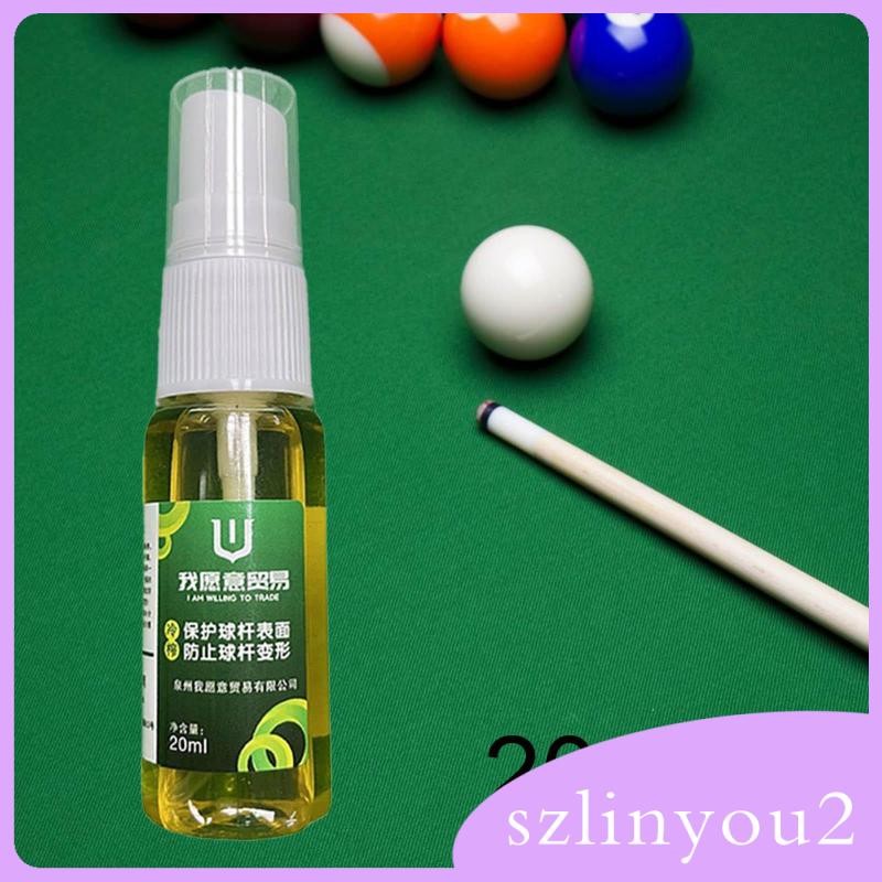[szlinyou2] Pool Cue Oil 20ml พกพา ทำความสะอาดเสายิงบิลเลียด | Shopee ...