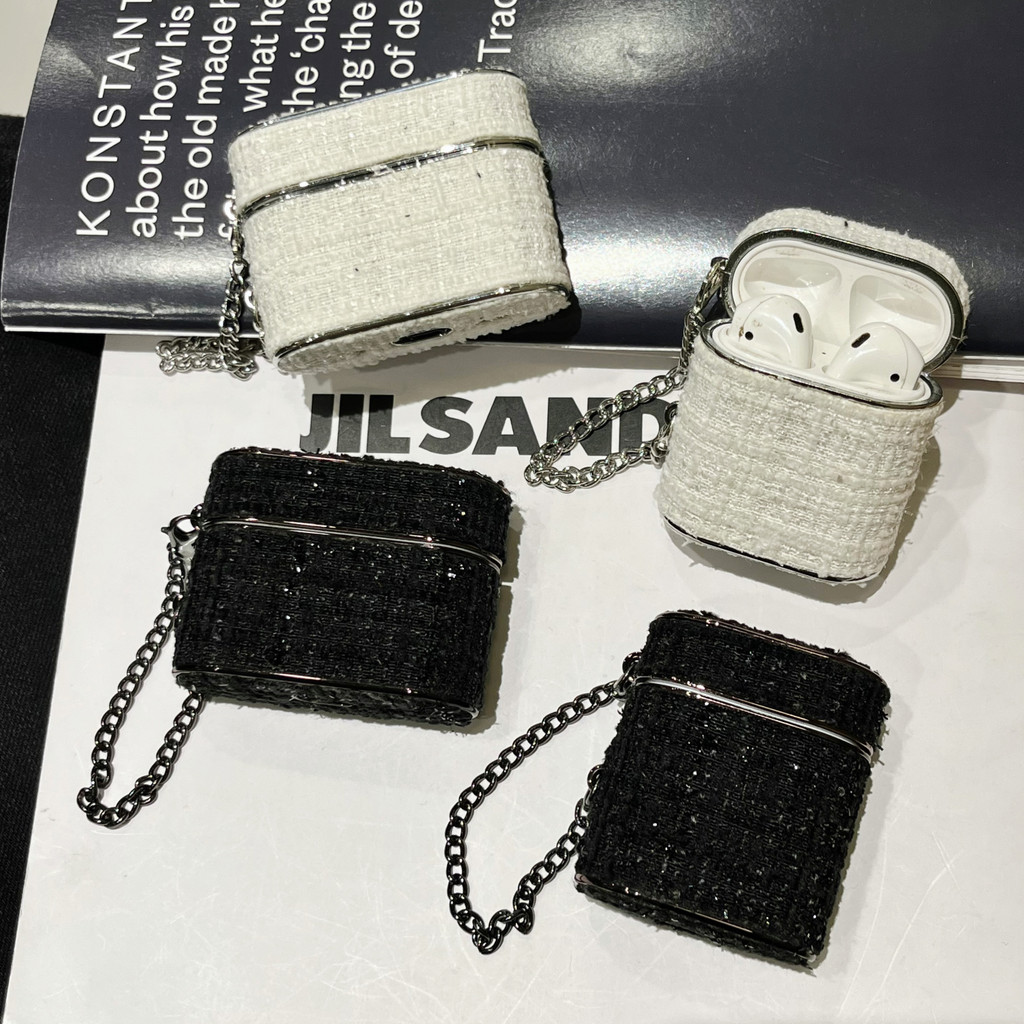 White Black Weave Casing FOR AIRPODS 4 PRO2 1/2/3 Circular Only ...