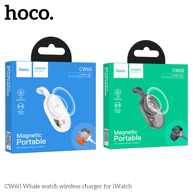 Hoco CW60 แท่นชาร์จไร้สาย สำหรับสมาร์วอทช์ Apple Watch มีไฟแสดงสถานะ ...