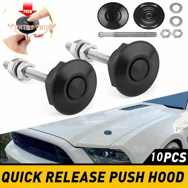 10x รถ Hood Bonnet Latch Pin ล็อคกันชนชุดคลิปปุ่มกด Quick Release Hood ...