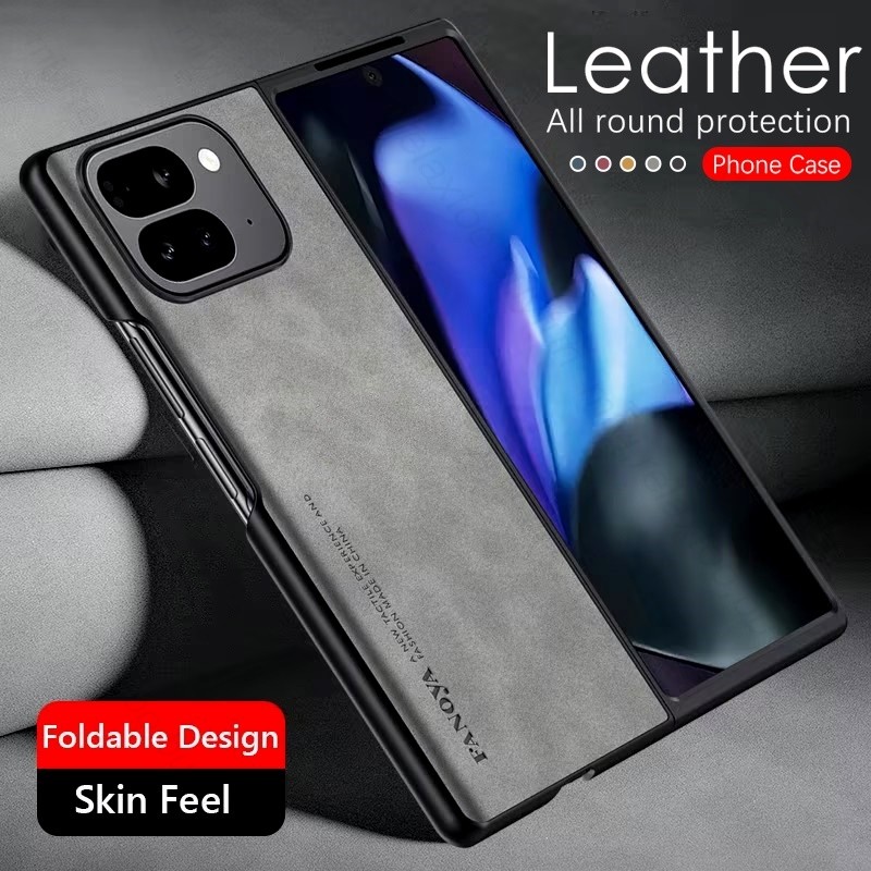 เคสหนังหนังแกะด้านสําหรับ Google Pixel 9 Pro พับ Pixel9 ProFold ...