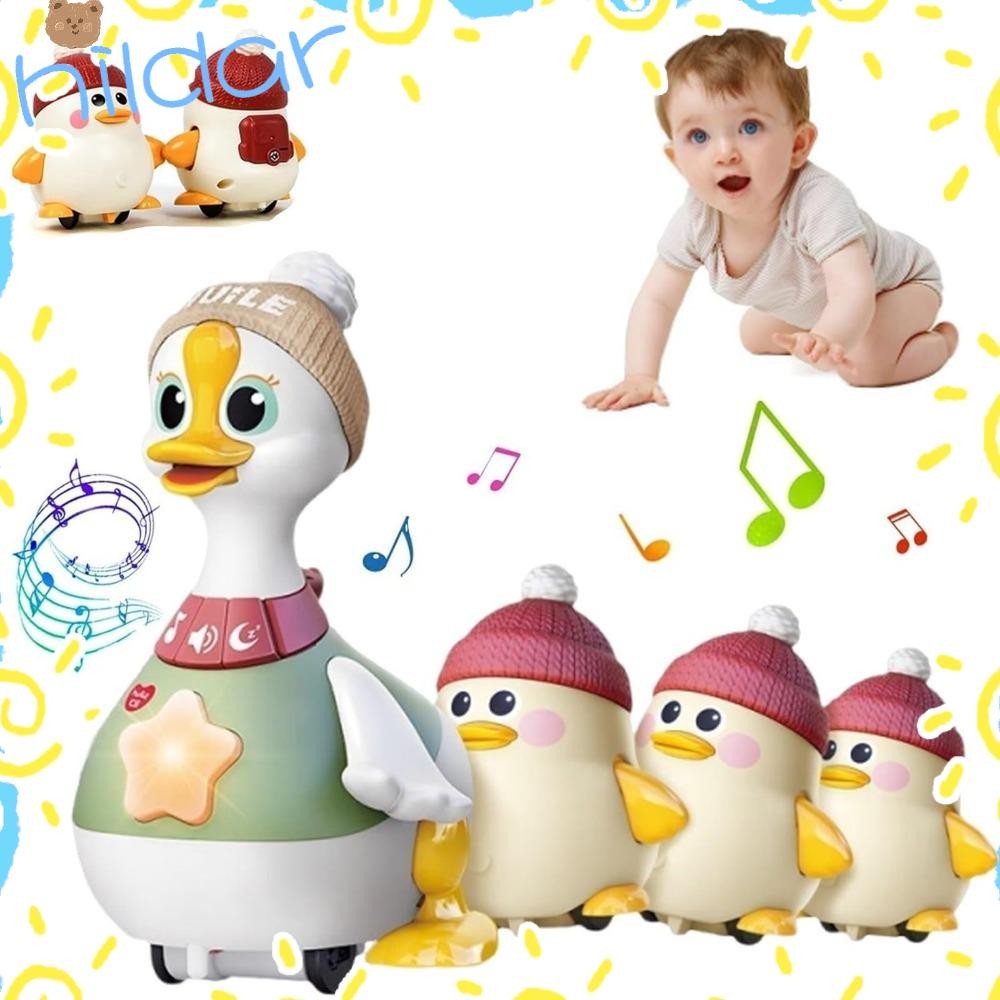 Hildar ของเล่นครอบครัวเป็ด, Tummy ABS แกว่งคลานของเล่น, เพลง Light Up ...