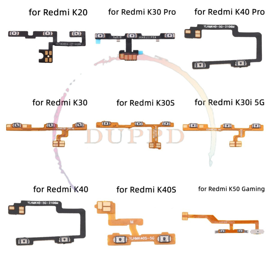 1pcs สําหรับ Xiaomi Redmi K20 K30 K30s K30i K40 K40s K50 Pro ปริมาณปิดปุ่มสวิทช์ Key Flex Cable ...