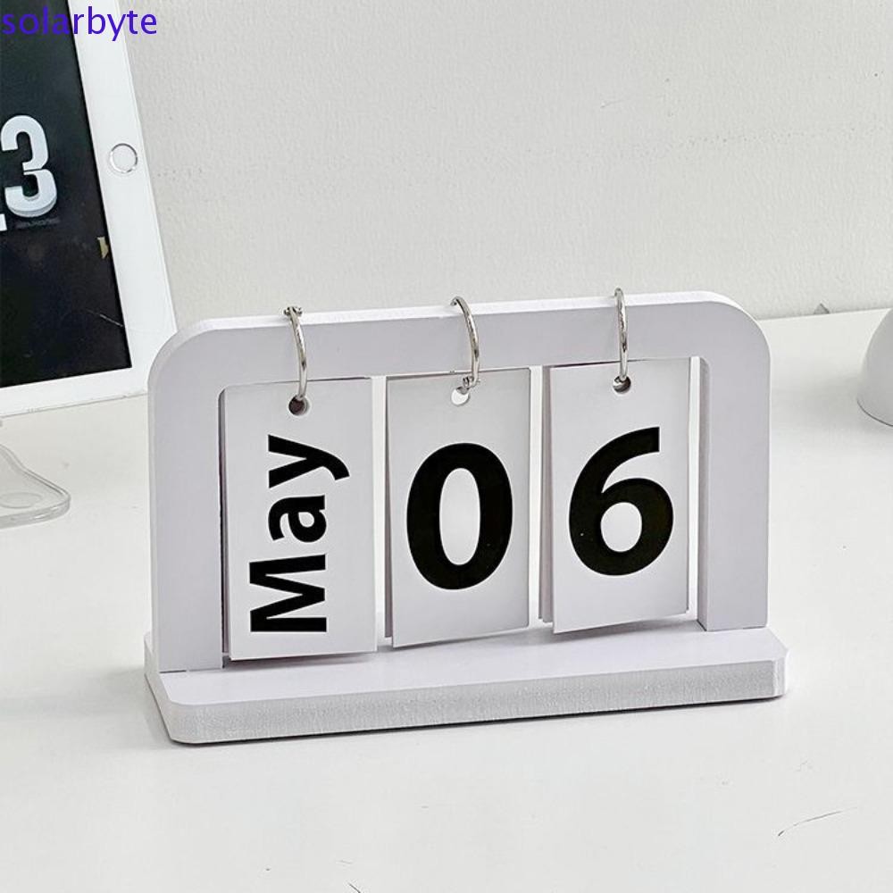 Solarbyte ปฏิทินไม้, ปฏิทินแข็ง INS Perpetual, อุปกรณ์โต๊ะเรียนสไตล์นอร์ดิกทนทาน Creative ...