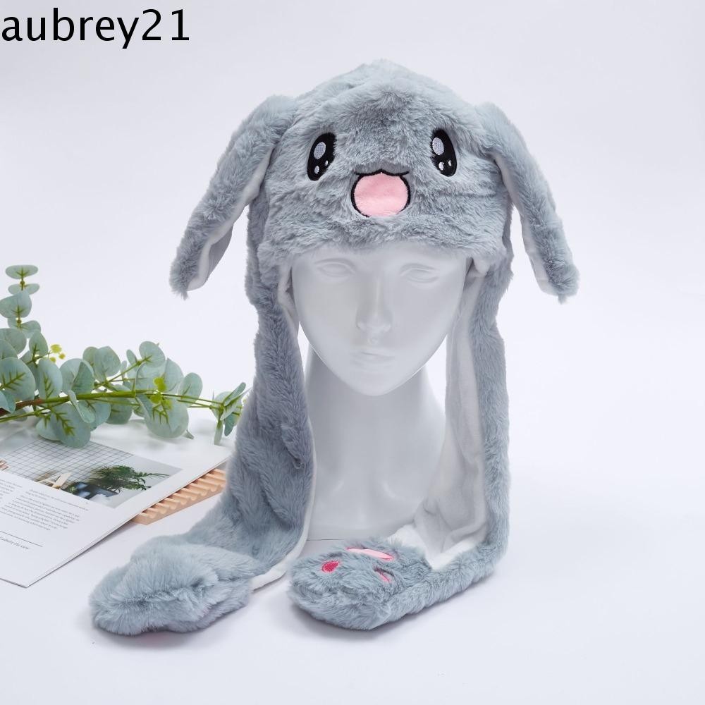 Aubrey1 Labubu Jumping Up Cap, Luminous Rabbit Labubu Ear Moving Hat ...
