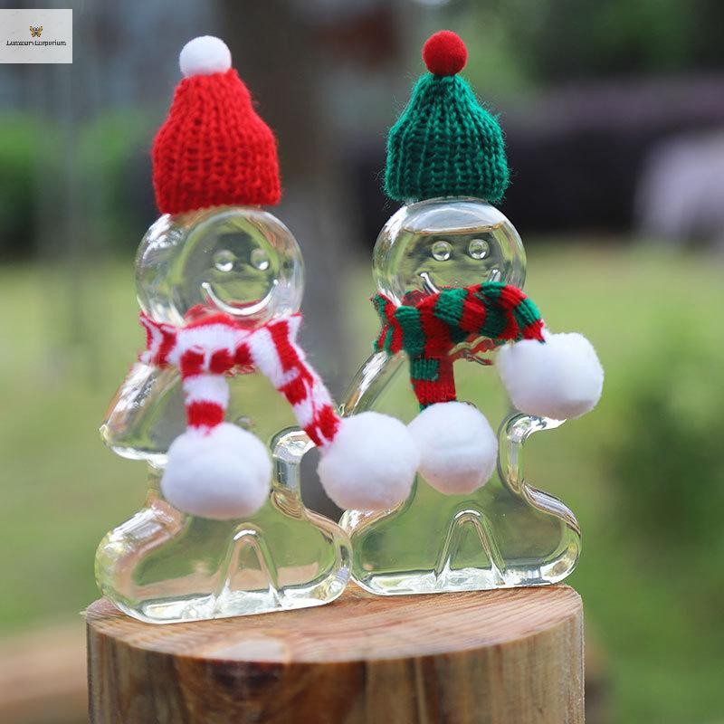 Cod 1 PC 200ML ขวดคริสต์มาส Xmas Gingerbread Man ขวด Candy Jars ...