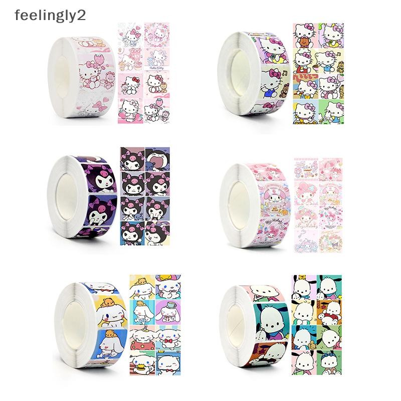 {HotJan} 500 ชิ้น/ม้วนน่ารัก Cinnamoroll My Melody Kuromi รางวัลสติกเก ...