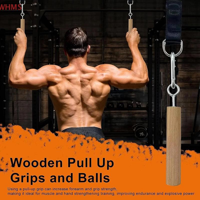 ด้ามไม้Pull Up Ball Grip สำหรับเพิ่มความแข็งแรงของกล้ามเนื้อแขน เหมาะ ...