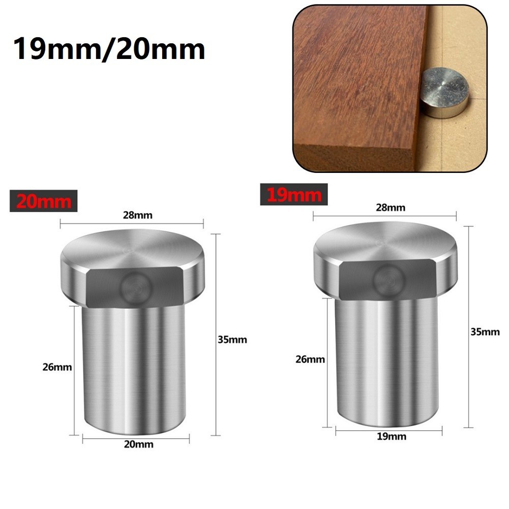 [LSAR] สแตนเลส Workbench Peg เบรคหยุด Clamp 19/20 มม.งานไม้จํากัดบล็อก ...