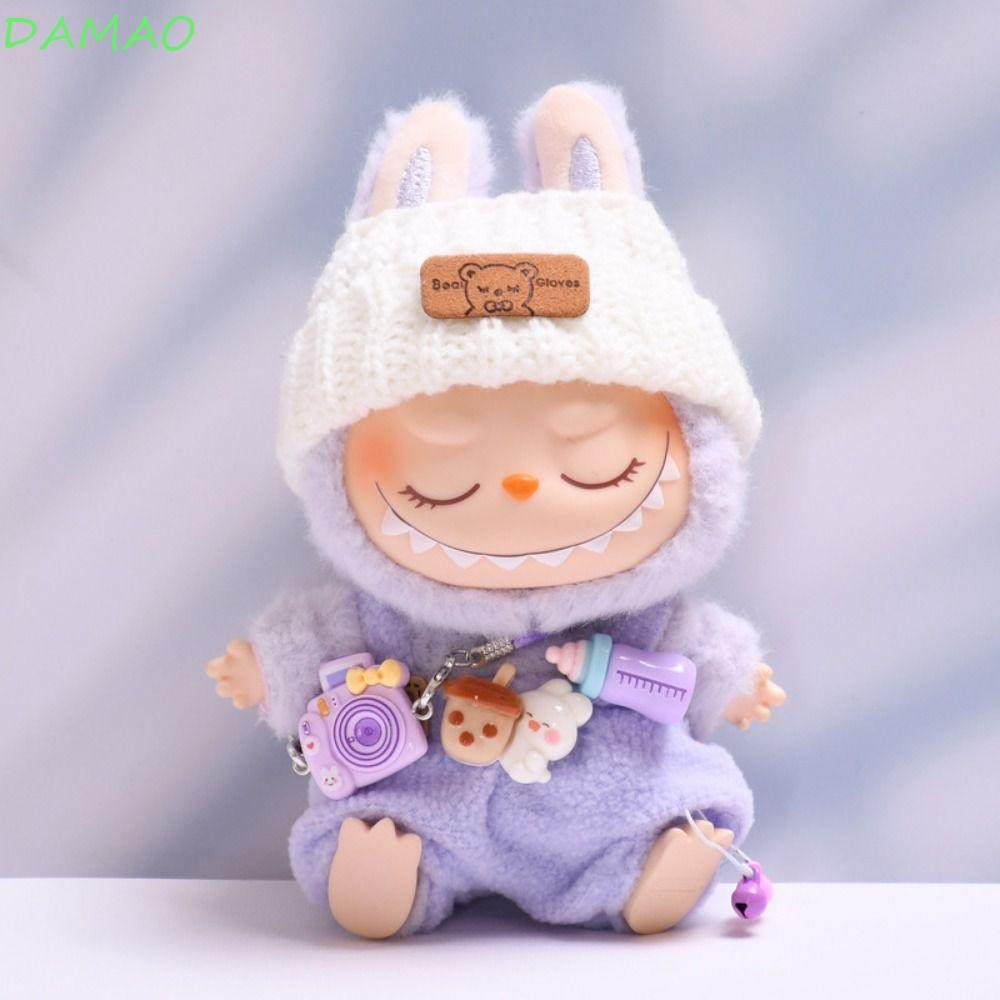 Damao 17 ซม.Labu ตุ๊กตาเสื้อผ้า,ขวดนม Fries นั่ง Labubu เสื้อผ้า,ของ ...