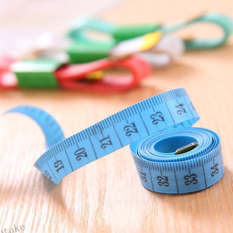 Uki แบบพกพา Mini Tailor เย็บไม้บรรทัดแบบยืดหยุ่นเทปวัด 60 150 ซม.สีสุ่ม ...
