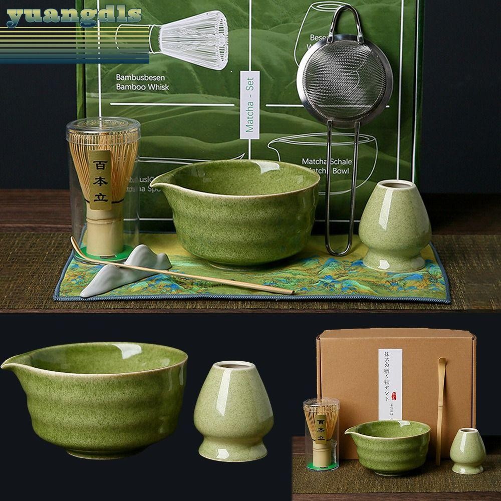 YUANG 4/7PCS ชุดชาญี่ปุ่น,เซรามิคไม้ไผ่ Matcha Bowl ชุด,เท Spout เกรด ...