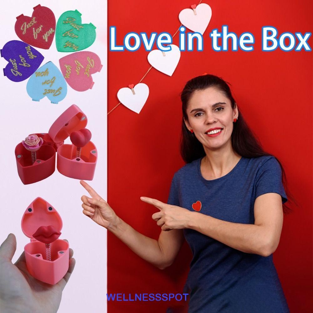 Wellnessspot กล่องของขวัญหัวใจกุหลาบ, 3D พิมพ์กล่องป๊อปอัพที่น่าสนใจ, แบบพกพา Rose ตลกเกม ...