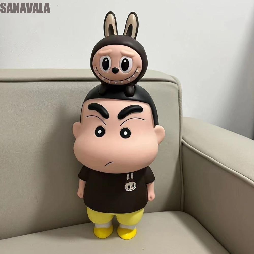 Sanavala Labubu Crayon Shin-Chan รูป,รูปปั้น PVC ตุ๊กตา Labubu Crayon ...