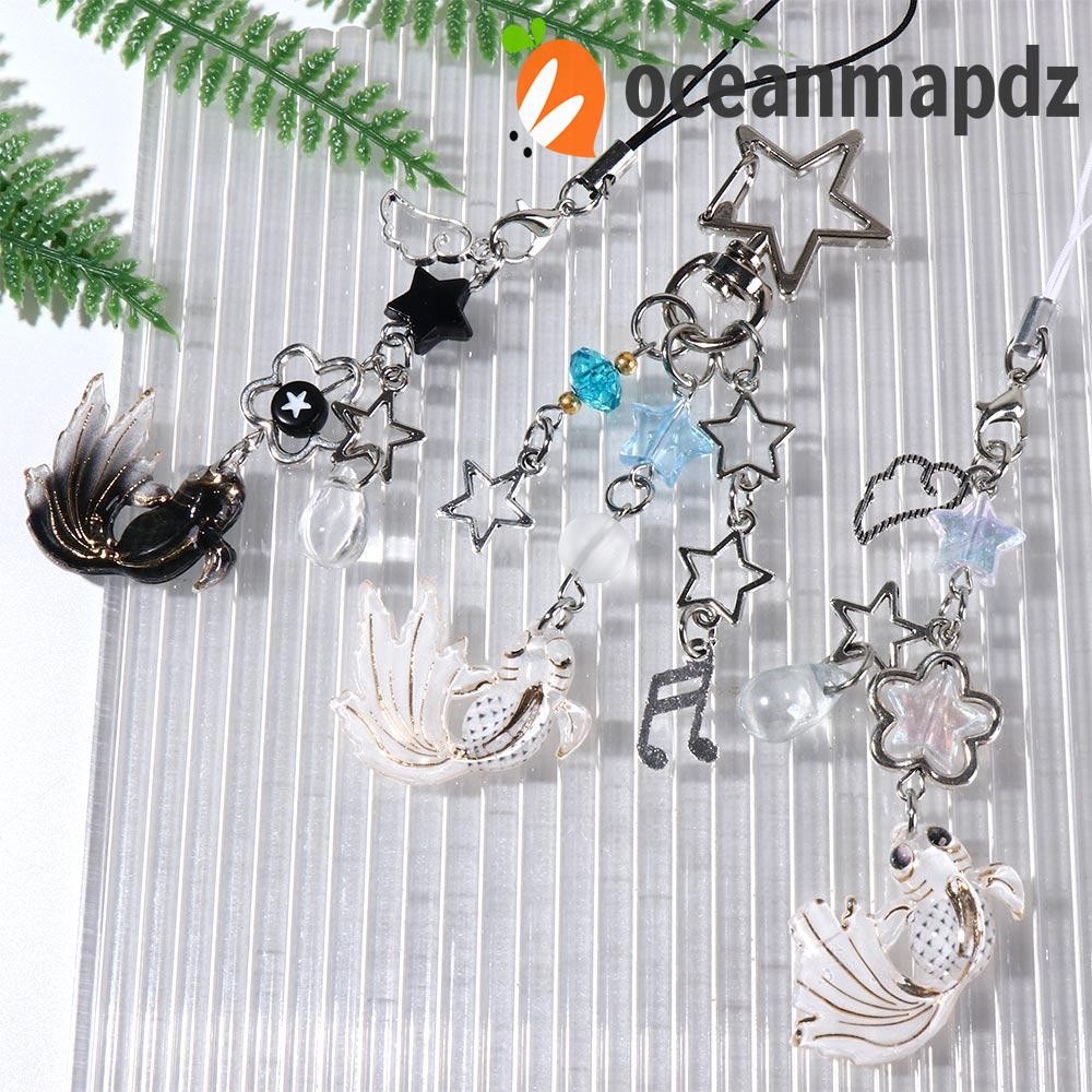 Oceanmapdz โซ่ลูกปัดดาวก้อย, เครื่องเทศสไตล์สาวธีมทะเล Y2k พวงกุญแจ, ตกแต่งกระเป๋าอะนิเมะ Y2k ...