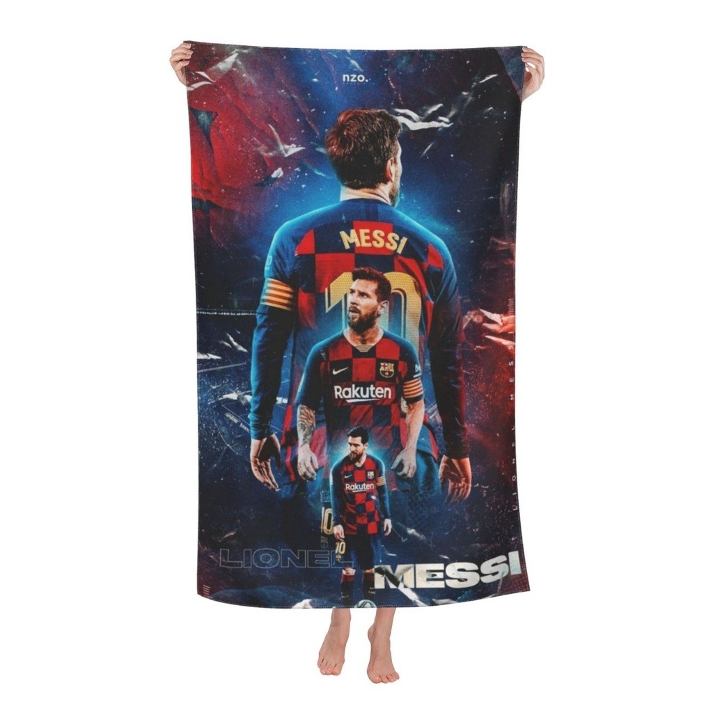 Messi Unisex ผ้าขนหนูไมโครไฟเบอร์ Bath Robes ผ้าเช็ดตัวแฟชั่นพิมพ์ ...