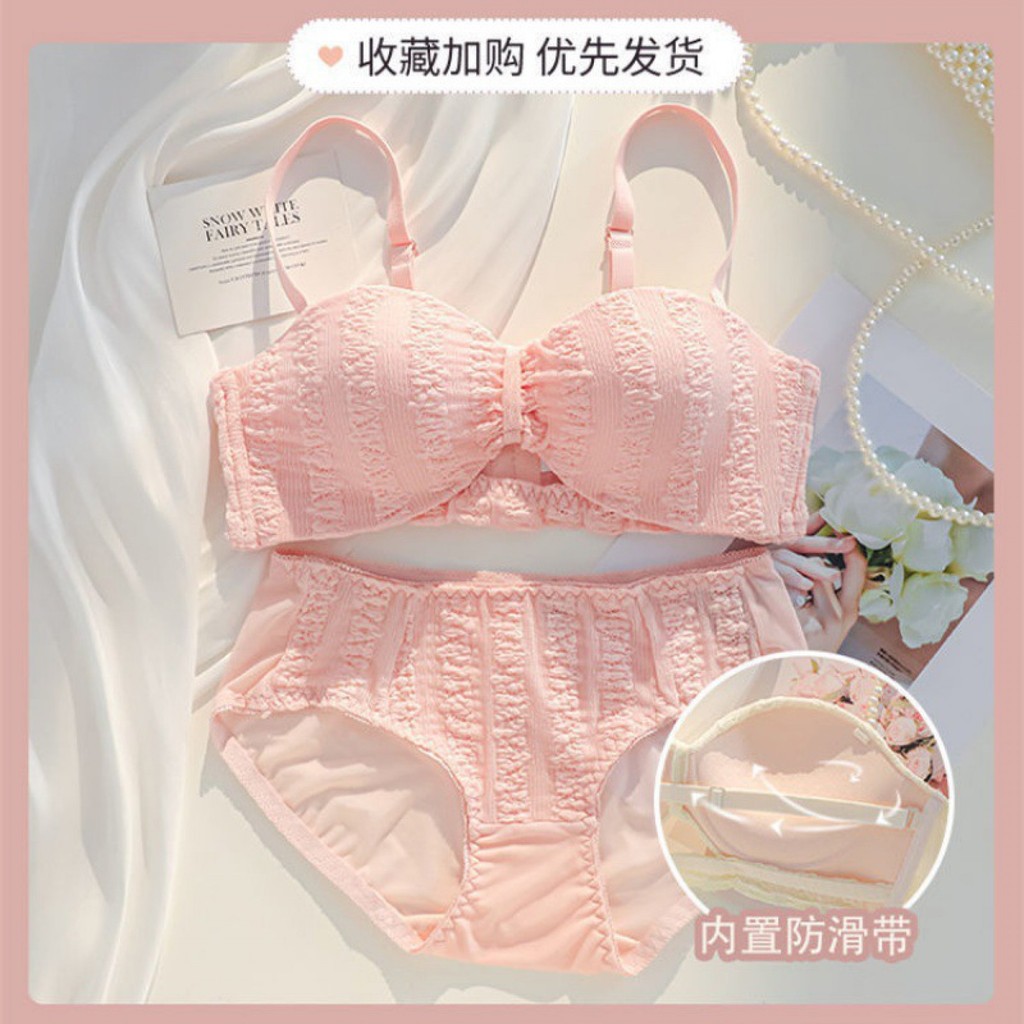 Th แฟชั่นหวานไร้สายป้องกันการหย่อนคล้อยหน้าอกเล็ก Poly Bra ชุดสีดํา 34 ...