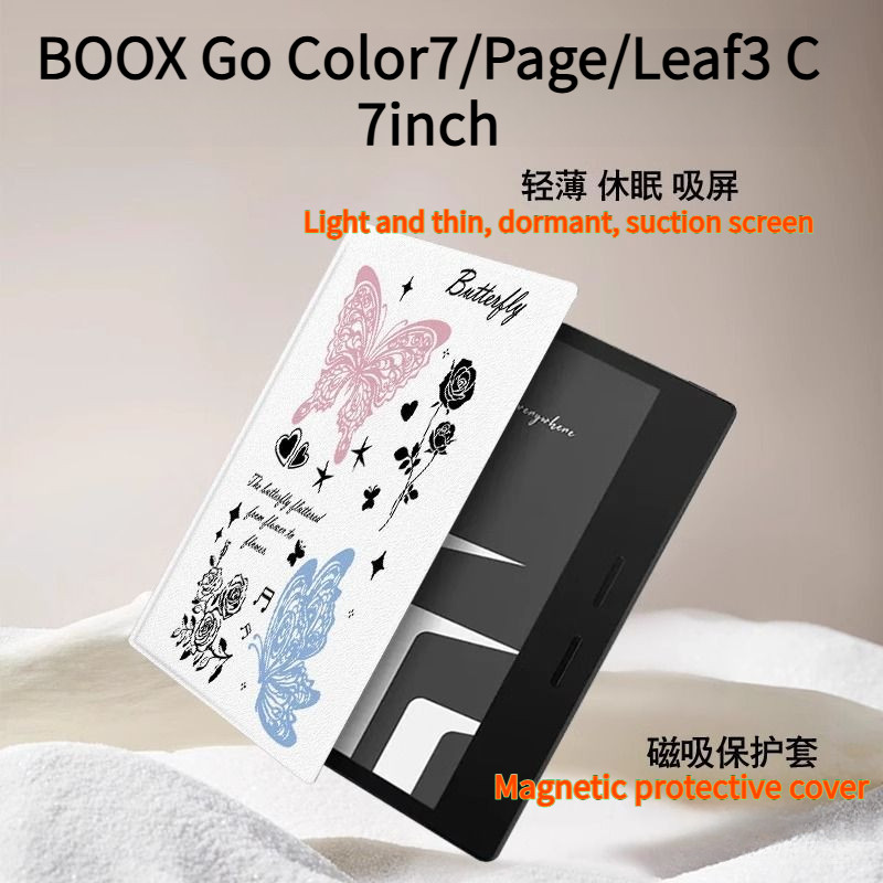 BOOX Go Color7/Page/Leaf3 C เคสแม่เหล็กนอนขนาด 7 นิ้ว ลายผีเสื้อและ ...
