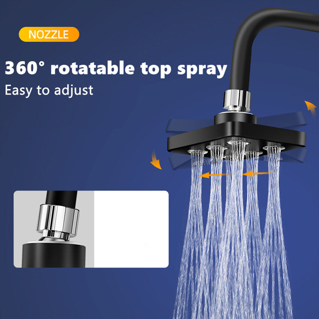LOCAL High Pressure Rainshower Head Magic Water Flow Rainfall Shower ...