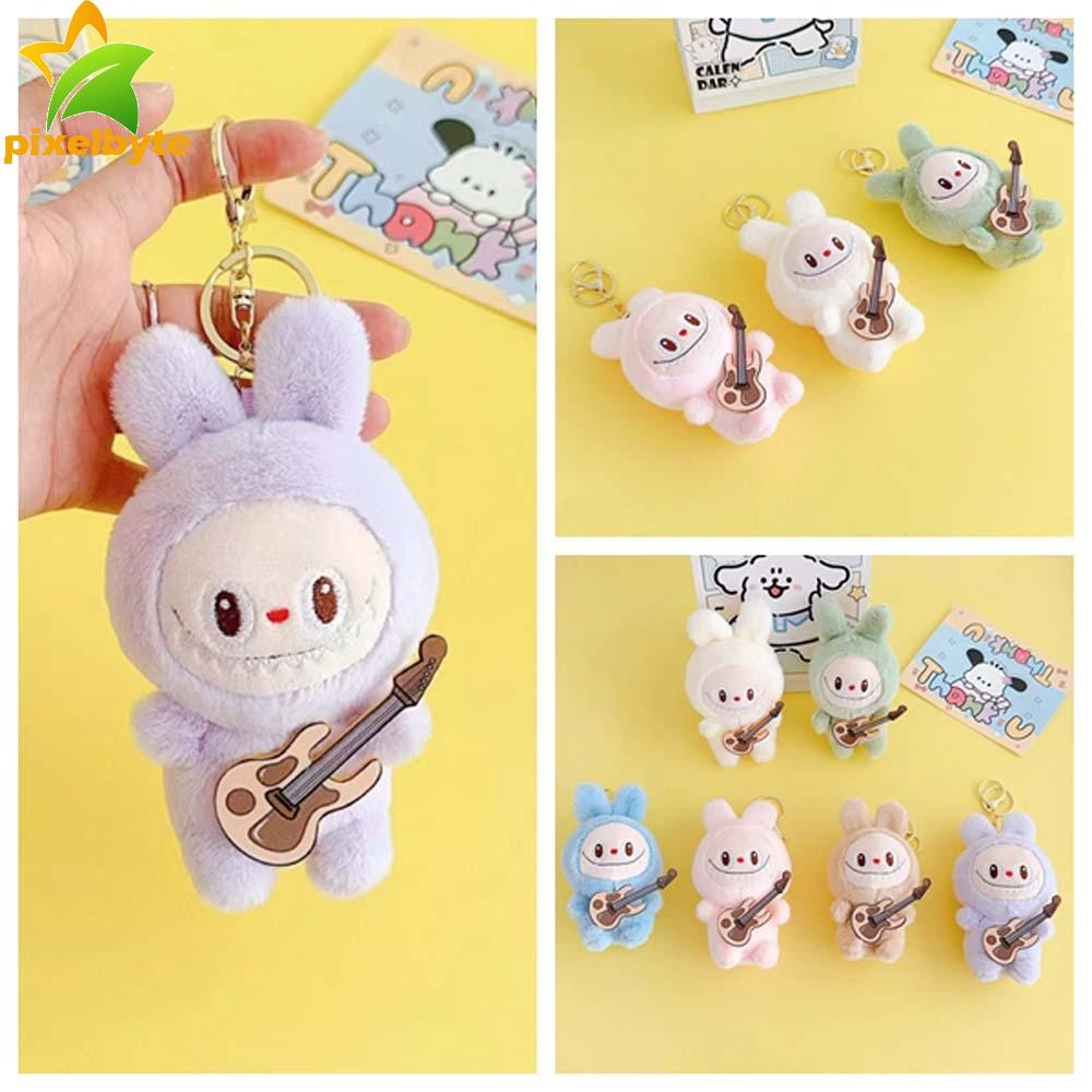Pixelbyte Labubu ตุ๊กตาจี้,การ์ตูนกีตาร์รูปร่าง Labubu ตุ๊กตาตุ๊กตา,น่ารักอะนิเมะรุ่น Kawaii ...