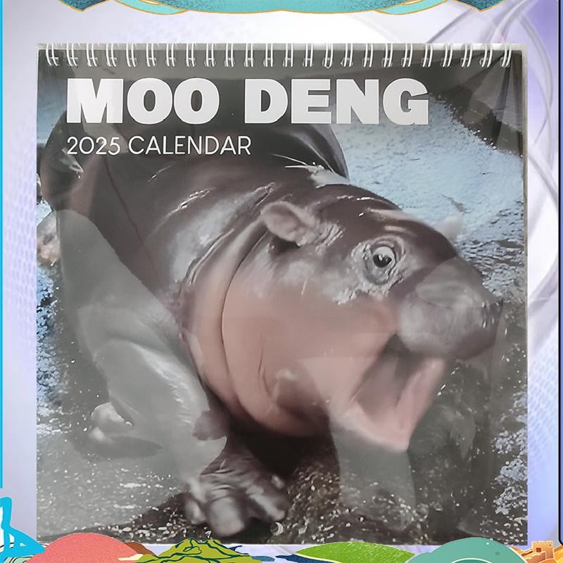 2025 ปฏิทิน MooDeng ปฏิทิน MooDeng MooDeng Pygmy Hippopotamus สําหรับคน ...