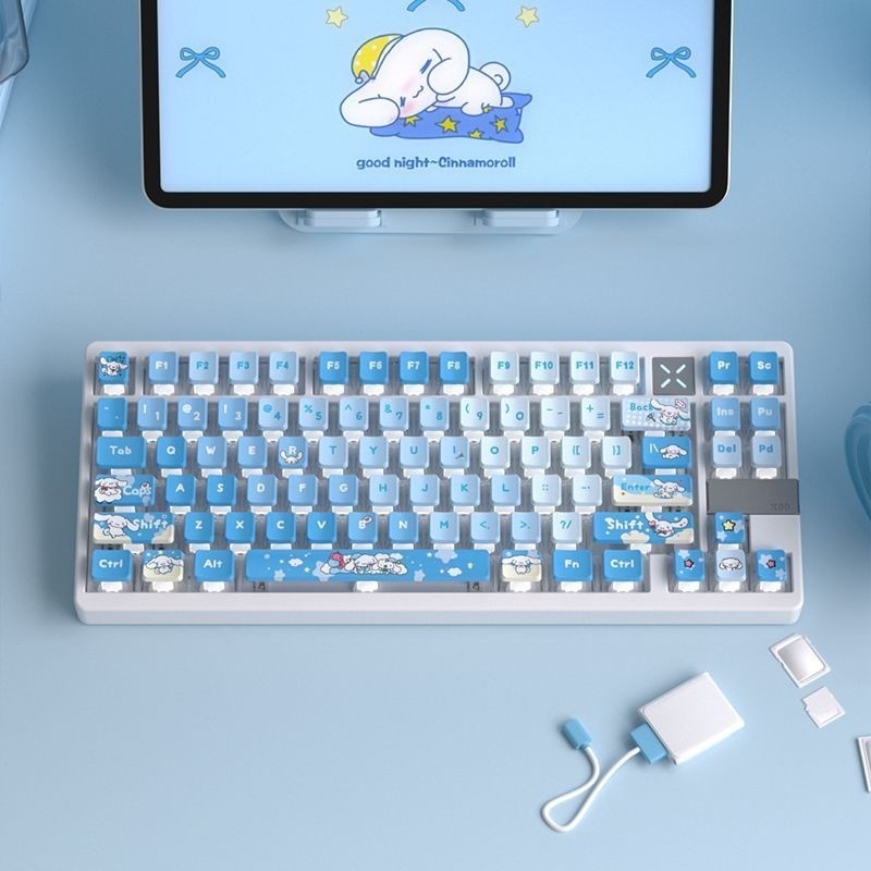 Cinnamoroll Keycap 120 คีย์โปรไฟล์ OEM PBT PC Dye Sublimation Creative ...