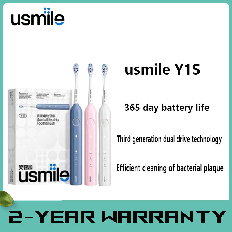 Usmile Y1S แปรงสีฟันไฟฟ้าโซนิค | การกําจัดคราบหินปูนที่มีประสิทธิภาพ | อายุการใช้งานแบตเตอรี่ ...