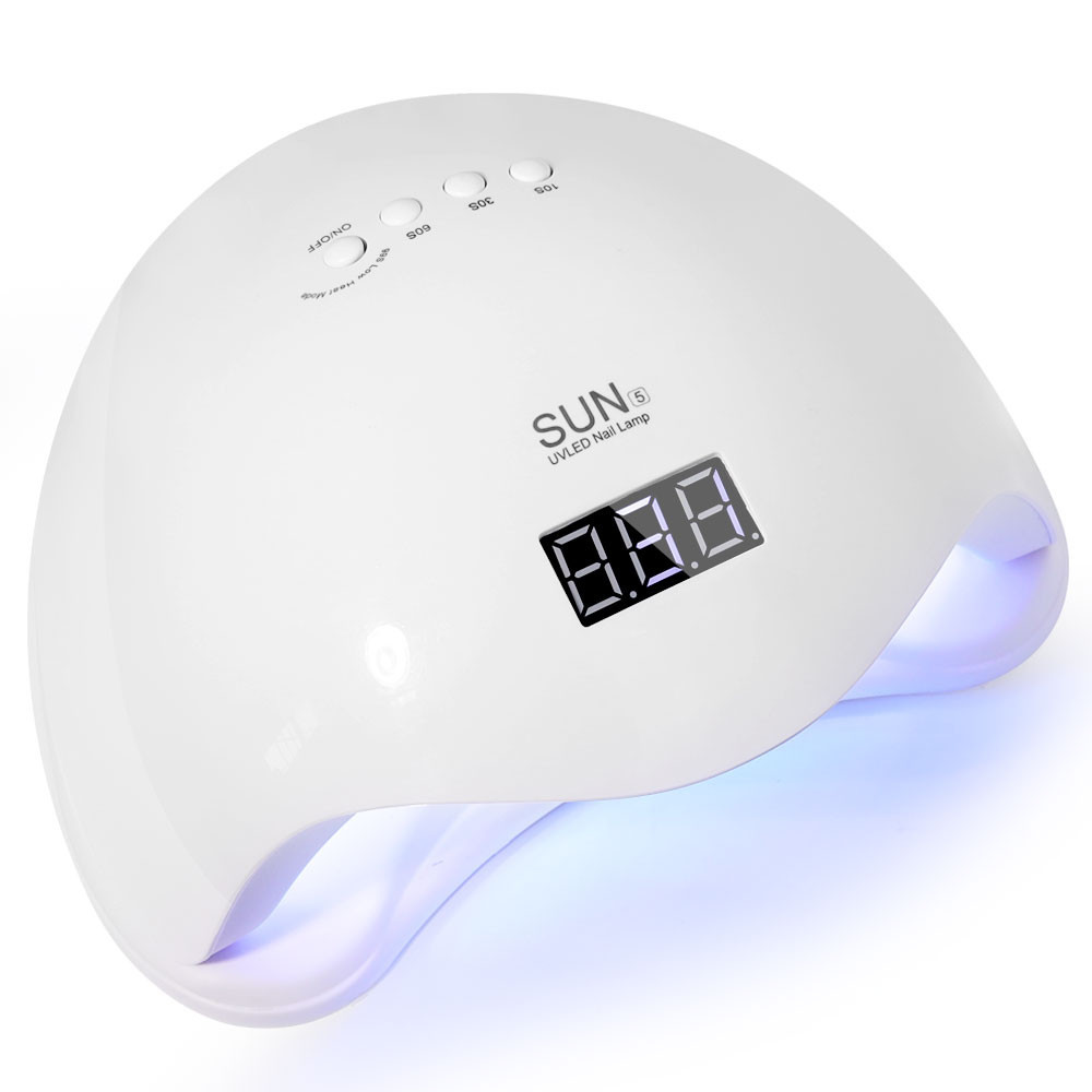 เครื่องเป่าเล็บเล็บเจล Led/uv Sun5 สีขาวพร้อมตัวจับเวลาโคมไฟเล็บมืออาชีพ | Shopee Thailand