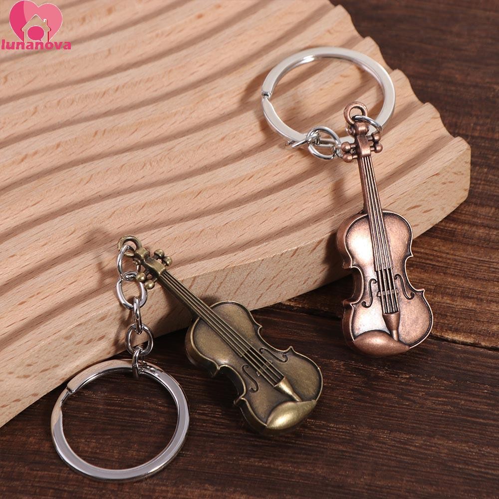 Lunanova ไวโอลิน Key Chain,ทองแดง Bronze คลาสสิก Vintage ไวโอลินพวง ...