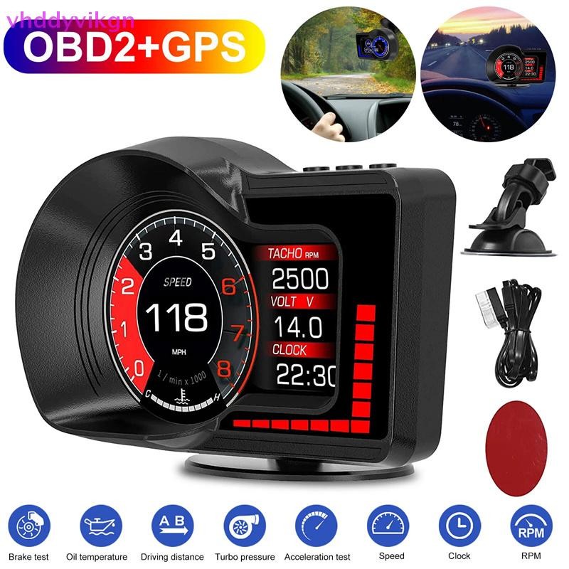 VHDD OBD GPS Dual System RPM Gauge Speedometer Milometer F15 รถ Head Up ...