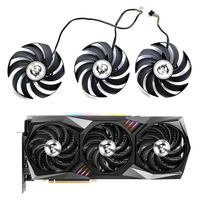 พัดลม GPU ใหม่ Dual Ball 4PIN PLD09210B12HH สําหรับ MSI Geforce RTX ...