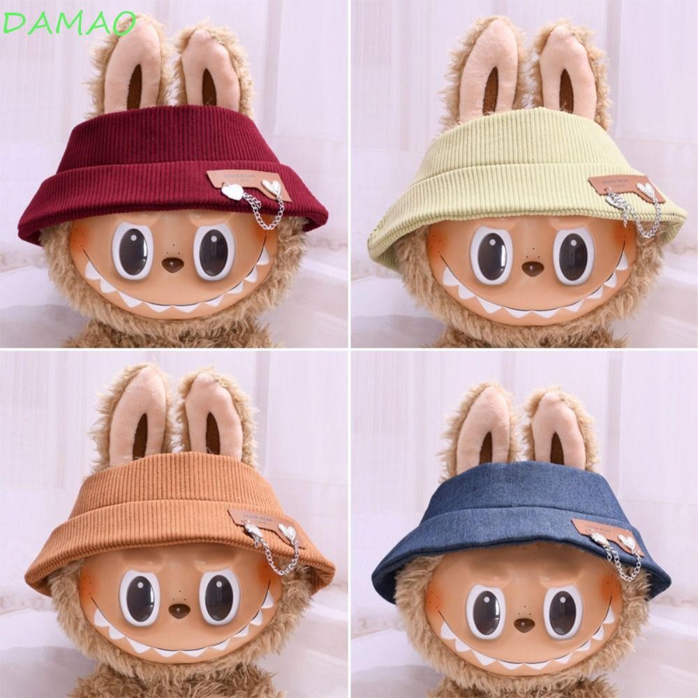 Damao Labubu Time Hat, Corduroy Denim Labubu ตุ๊กตาหมวก, Labubu ตุ๊กตา ...